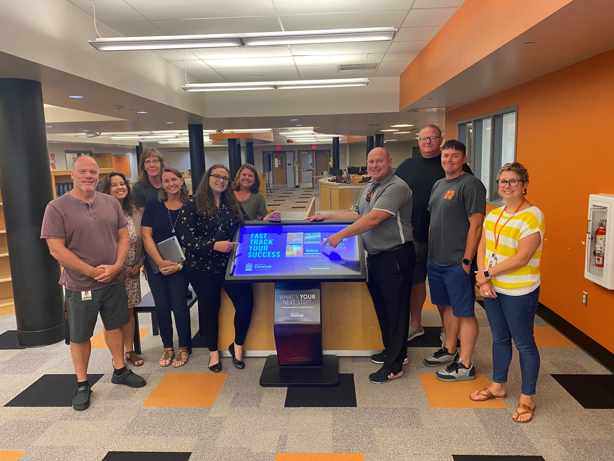 New CareerLink kiosk at Northampton Area High School - WFB